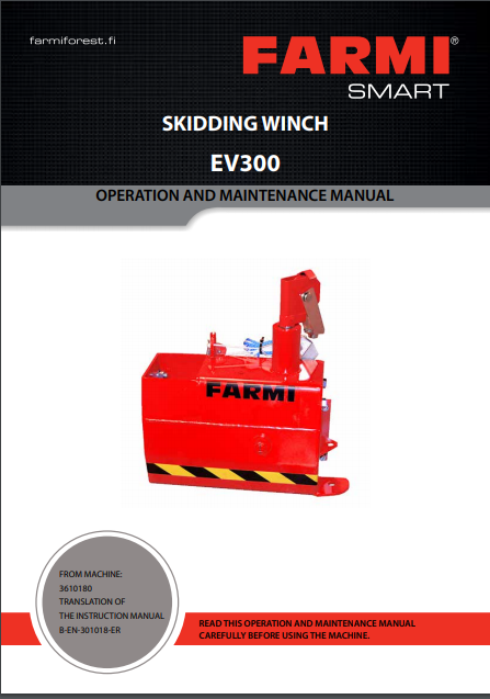 EV300 Manual and Spare Parts | Farmi Forest Shop